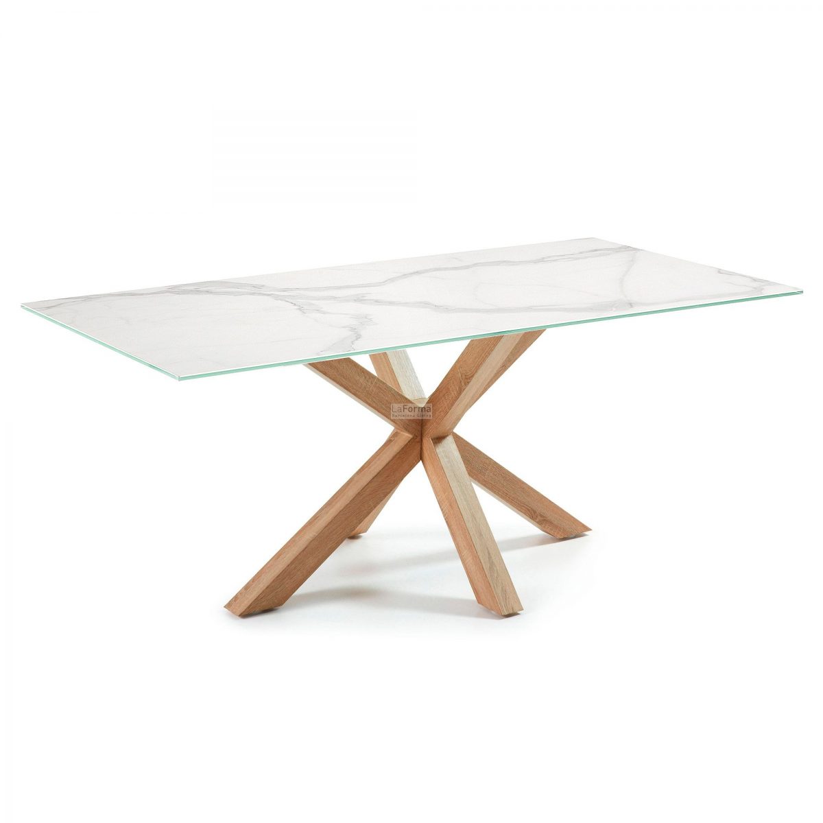 Arya 2000 Dining Table Ceramic Top - Natural Oak Base - Moorabbin Home ...